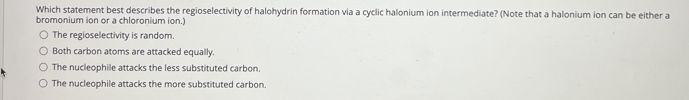 High Quality SOLUTION Which statement best describes the regioselectivity | Chegg.com