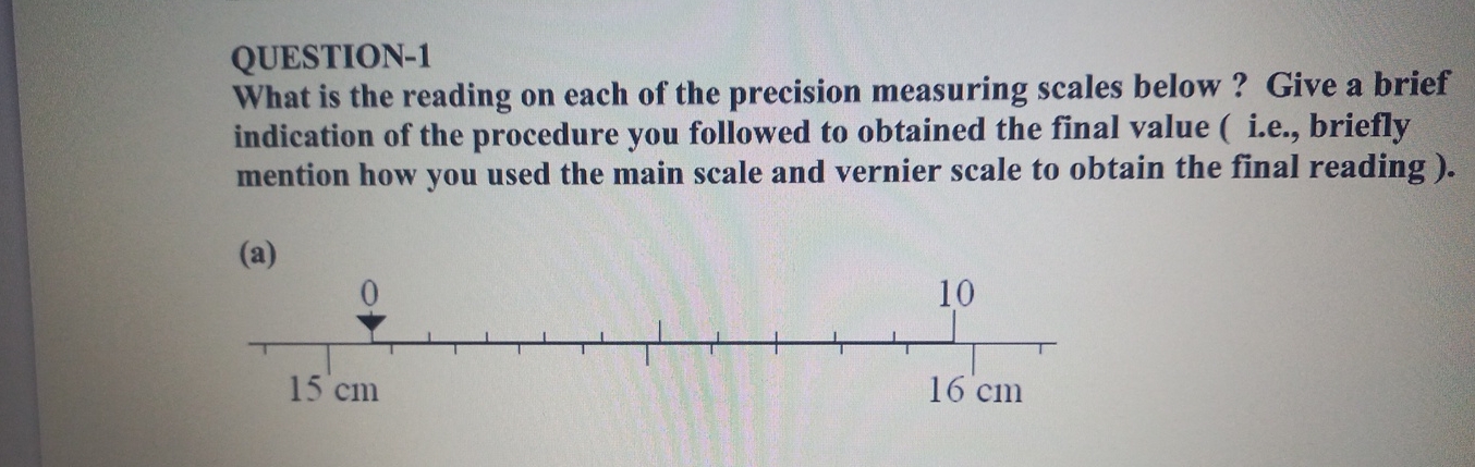 Solved QUESTION-1What is the reading on each of the | Chegg.com