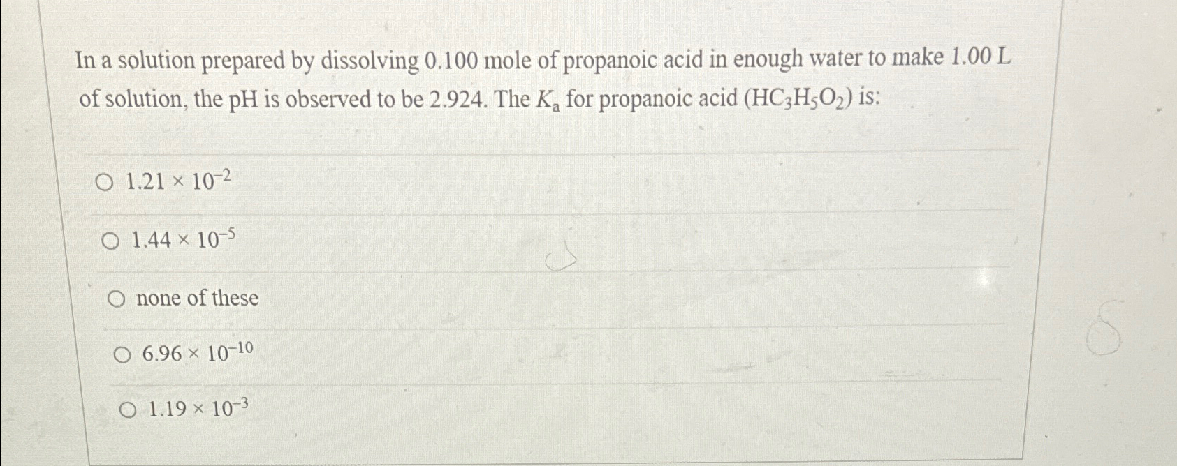 Solved In a solution prepared by dissolving 0.100 ﻿mole of | Chegg.com