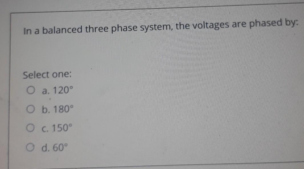 Solved In a balanced three phase system, the voltages are | Chegg.com