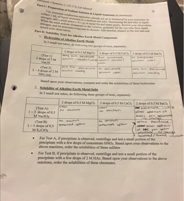 Solved 20 Part Ci Preparatry 4(18:274) Lab Manual Wse | Chegg.com