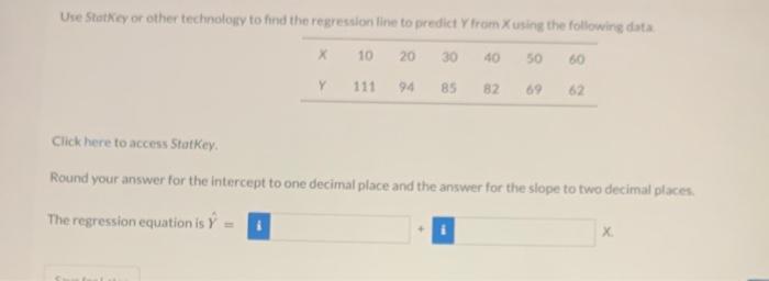 Solved Use Statkey or other technology to find the | Chegg.com