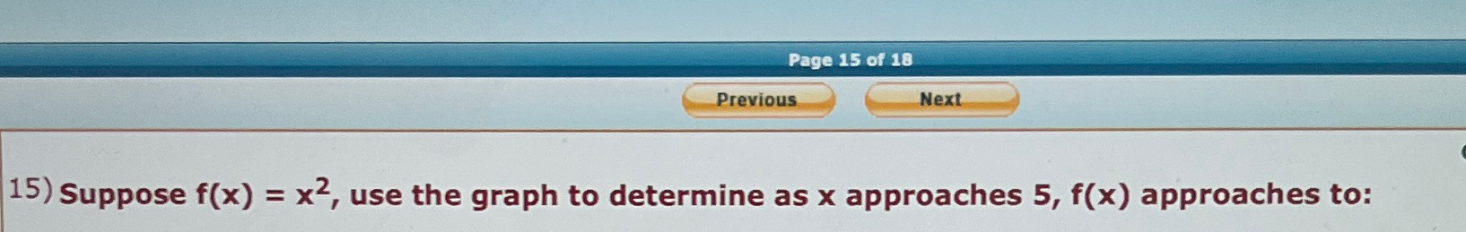 Solved Suppose f(x)=x2, ﻿use the graph to determine as x | Chegg.com