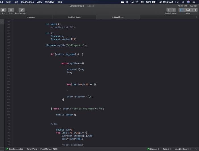 Solved lets the answer be based on my specific code ive | Chegg.com