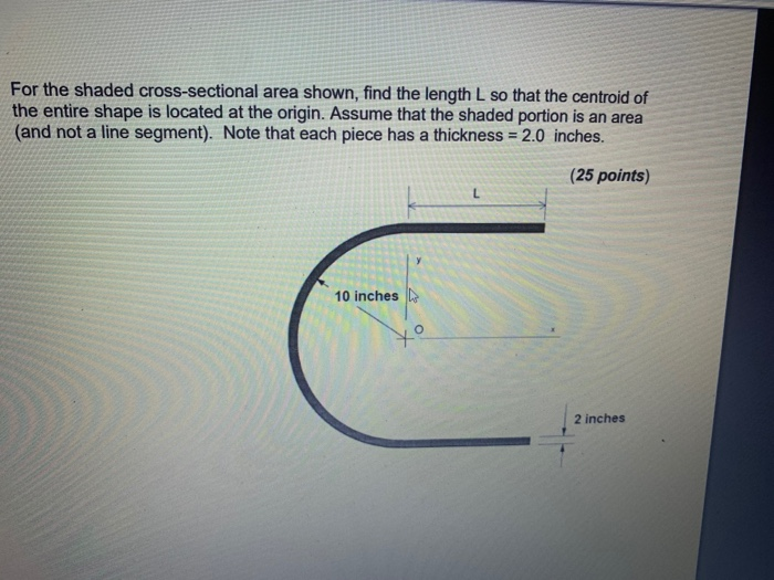 Solved For the shaded cross-sectional area shown, find the | Chegg.com