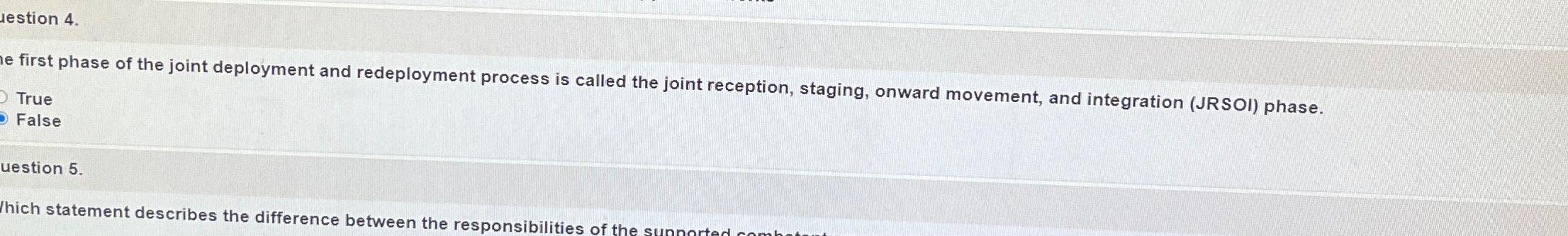 Solved The first phase of the joint deployment and | Chegg.com