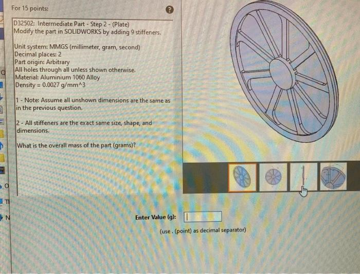 Solved For 15 points: D32501: Intermediate Part - Step 1 - | Chegg.com