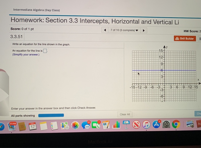 Solved Intermediate Algebra (Day Class) Homework: Section | Chegg.com