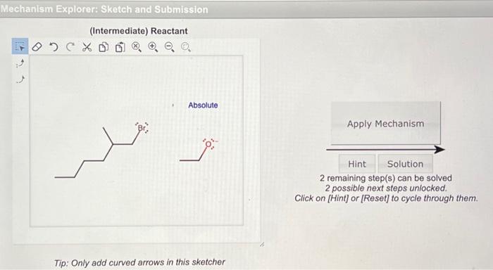 Solved Tip: Only add curved arrows in this sketcher | Chegg.com