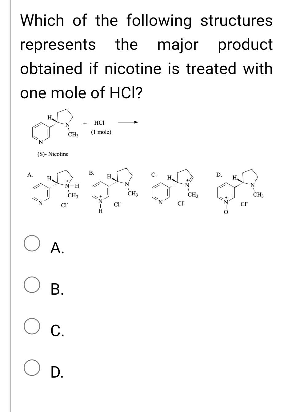 Solved Which of the following structures represents the | Chegg.com