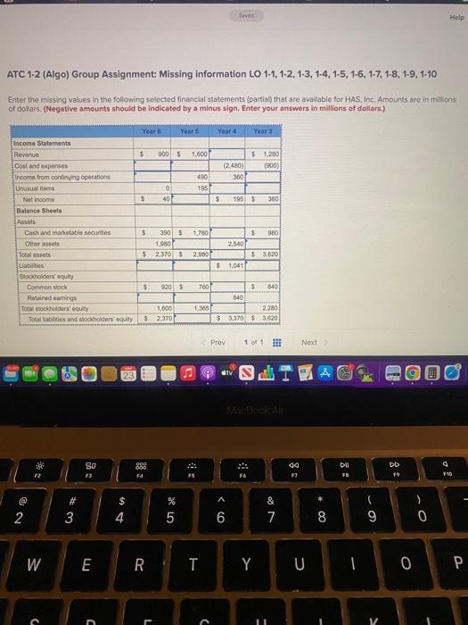 Solved ATC 1-2 (Algo) Group Assignment: Missing information | Chegg.com