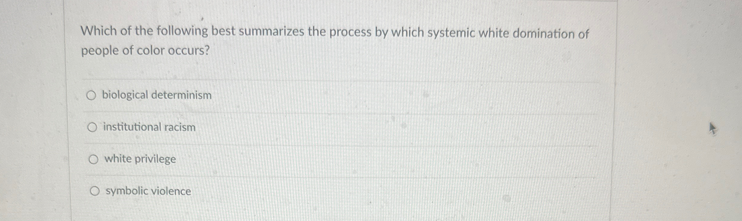 Solved Which of the following best summarizes the process by | Chegg.com