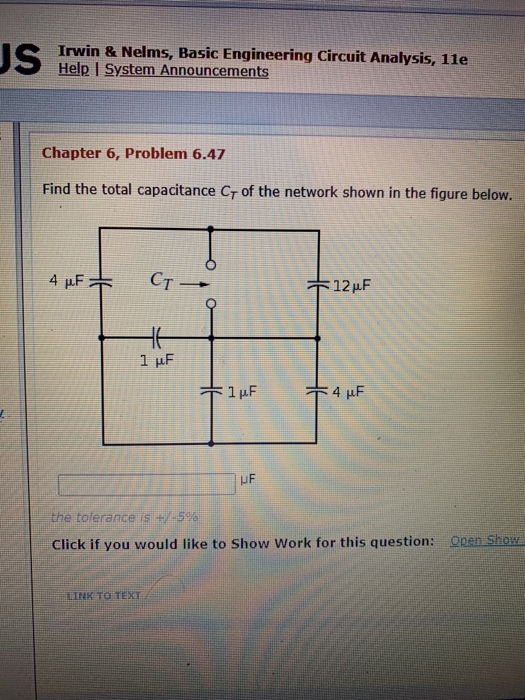Solved JS Irwin & Nelms, Basic Engineering Circuit Analysis, | Chegg.com