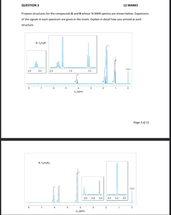Solved QUESTION 312 ﻿MARKSPropose structures for the | Chegg.com