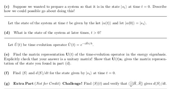 Solved Problem 8.3 - A New Two-State System Consider a new | Chegg.com