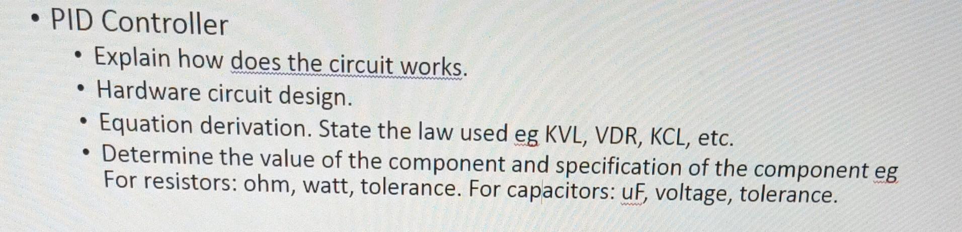 Solved - PID Controller - Explain how does the circuit | Chegg.com