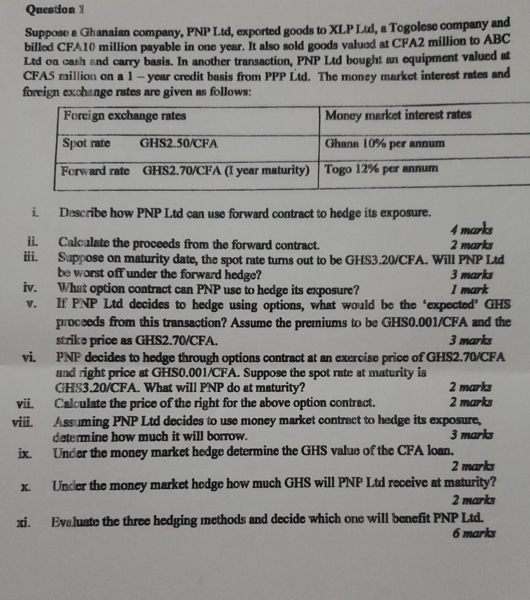 Solved Question II Suppose a Ghanaian company, PNP Ltd, | Chegg.com
