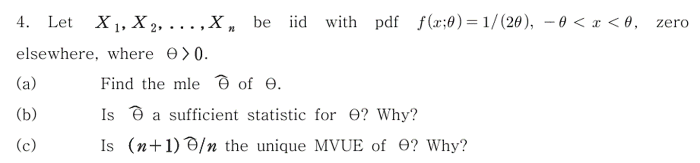 Solved Let x1,x2,dots,xn ﻿be iid with pdf | Chegg.com