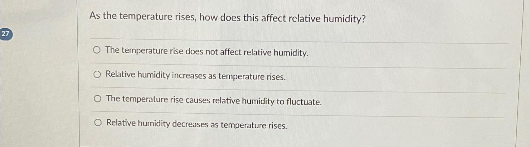 Solved As the temperature rises, how does this affect | Chegg.com