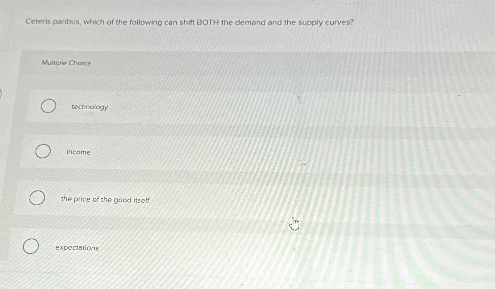 Solved Ceteris paribus, which of the following can shift | Chegg.com