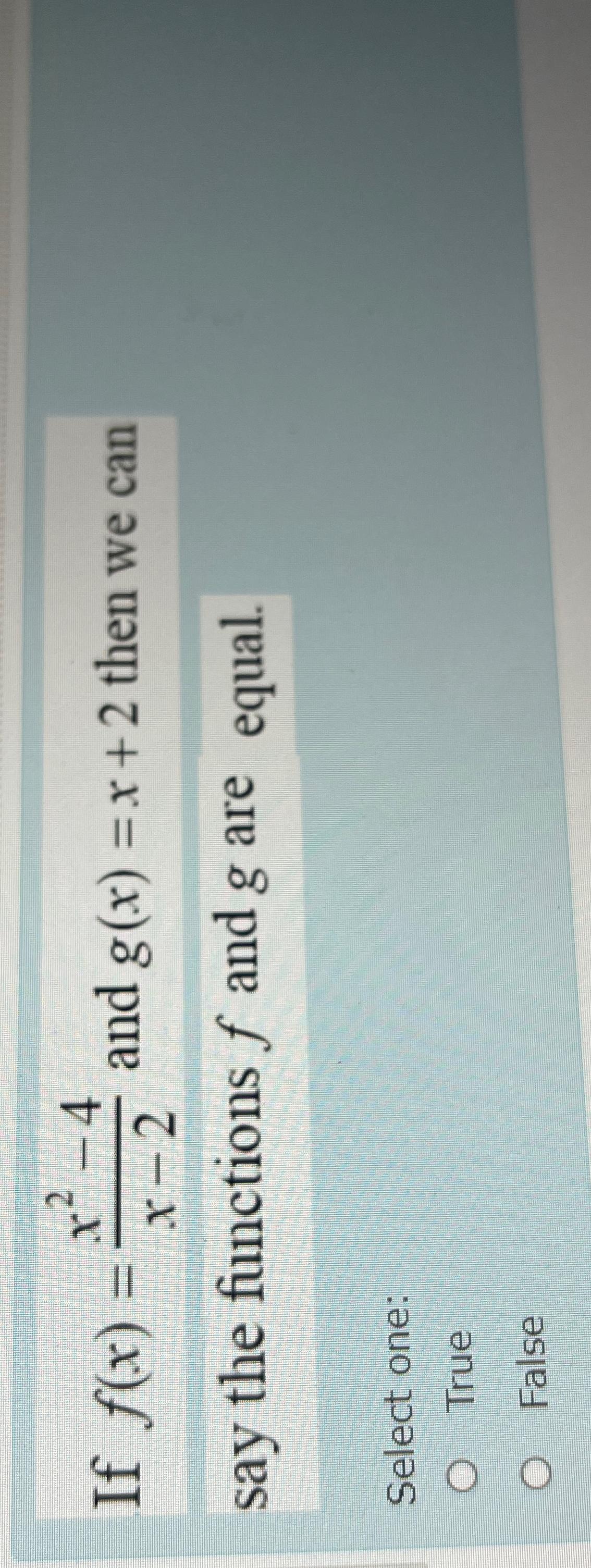 Solved If f(x)=x2-4x-2 ﻿and g(x)=x+2 ﻿then we can say the | Chegg.com