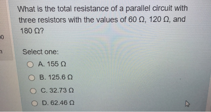 Solved What is the total resistance of a parallel circuit | Chegg.com