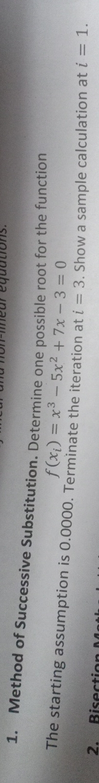 Solved Method of Successive Substitution. Determine one | Chegg.com