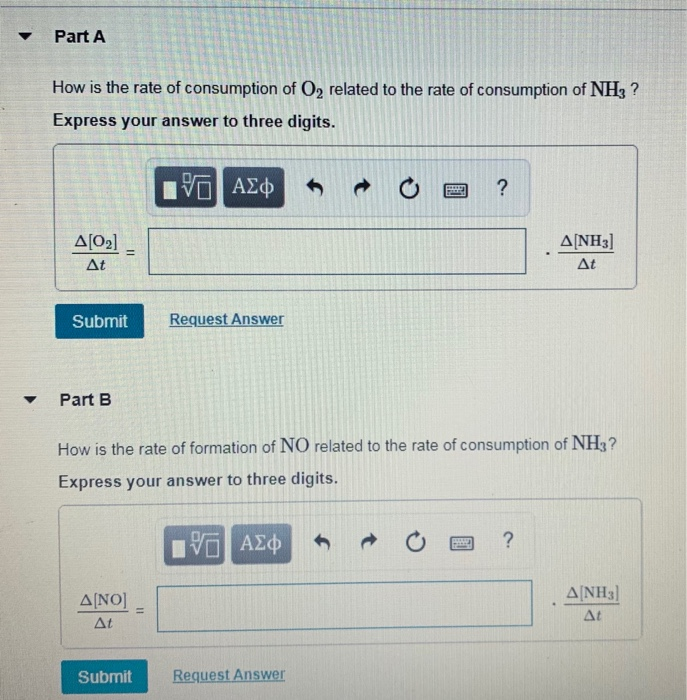 Solved Part A How is the rate of consumption of O2 related | Chegg.com