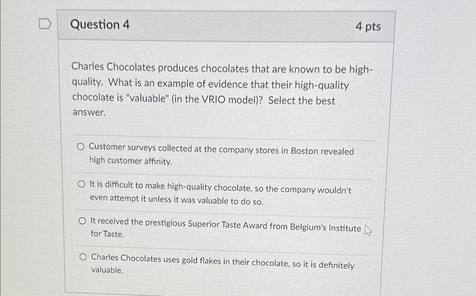 Solved Question 44 ﻿ptsCharles Chocolates produces | Chegg.com