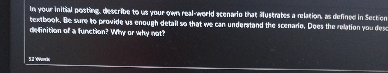 Solved In your initial posting, describe to us your own | Chegg.com