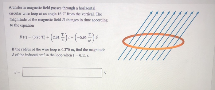 Solved A uniform magnetic field passes through a horizontal | Chegg.com
