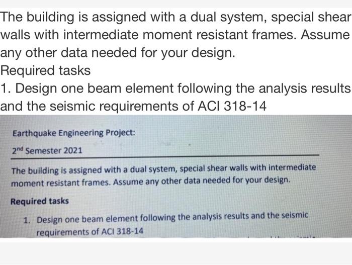 The building is assigned with a dual system, special | Chegg.com