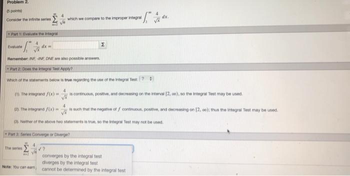 Solved Problem 2 5 point Consider the infinite series which | Chegg.com