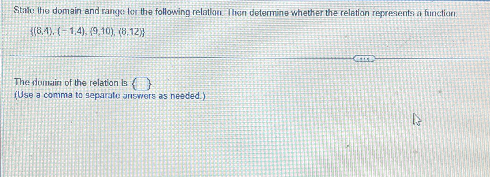Solved State the domain and range for the following | Chegg.com