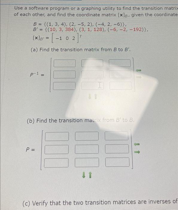 Solved Use a software program or a graphing utility to find | Chegg.com