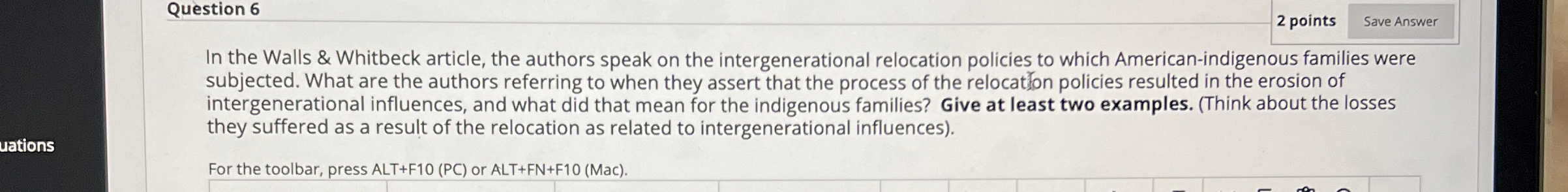 Solved Question 62 ﻿pointsIn the Walls & Whitbeck article, | Chegg.com