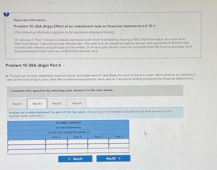 Solved Required information Problem 10-26A (Algo) Effect of | Chegg.com