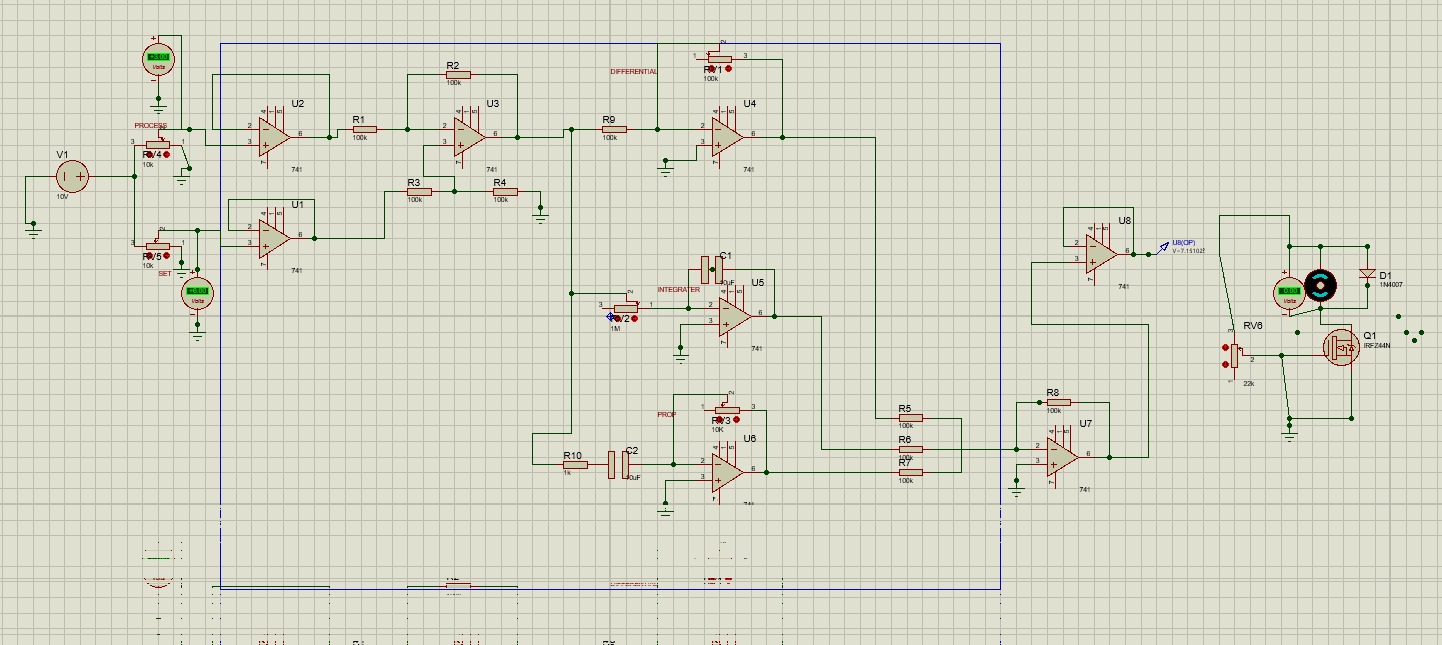 The circuit drawn below in Proteus is a PID control | Chegg.com