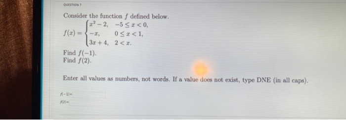 Solved QUESTION Consider the function f defined below. (?-2, | Chegg.com