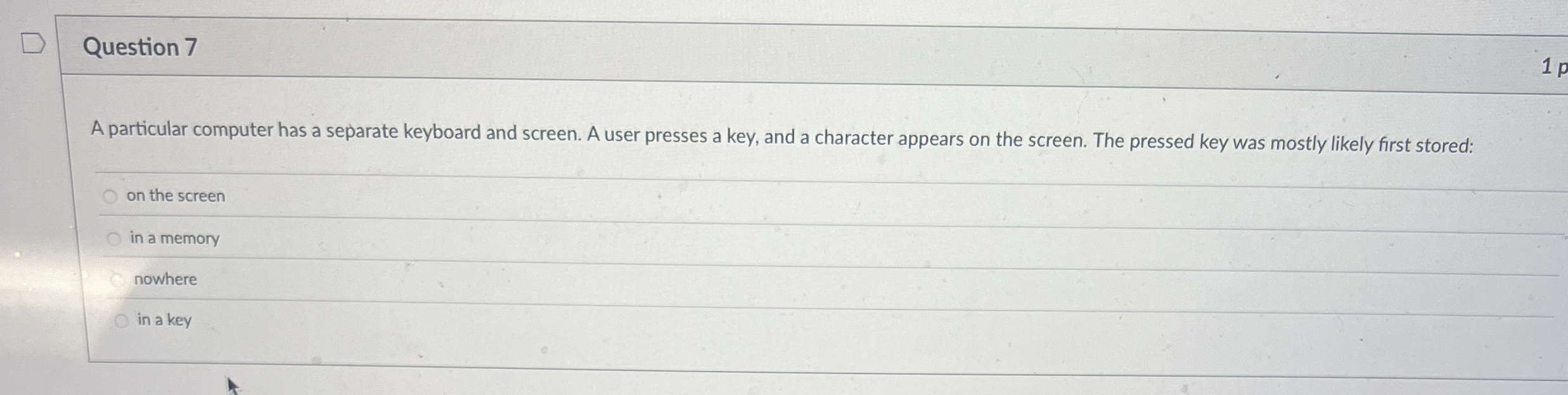 Solved Question 7A particular computer has a separate | Chegg.com