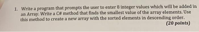Solved 1. Write a program that prompts the user to enter 8 | Chegg.com