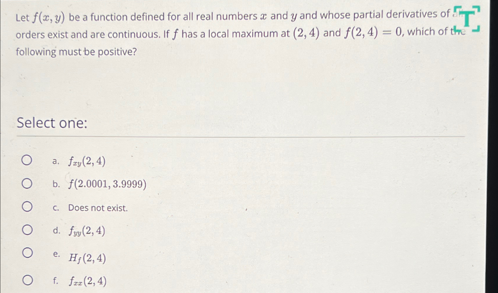 Solved Let f(x,y) ﻿be a function defined for all real | Chegg.com