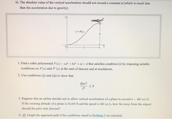 Solved Applied Where Should a Pilot Start Descent? Project | Chegg.com