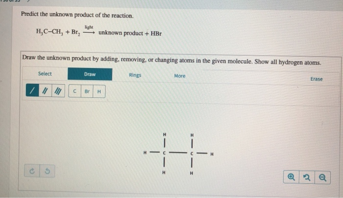 Solved Predict the unknown product of the reaction. H.C-CH, | Chegg.com