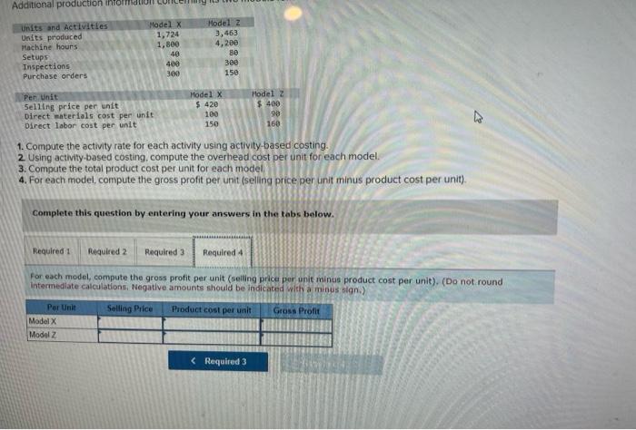 Solved Exercise 4-17 (Static) Using activity-based costing | Chegg.com