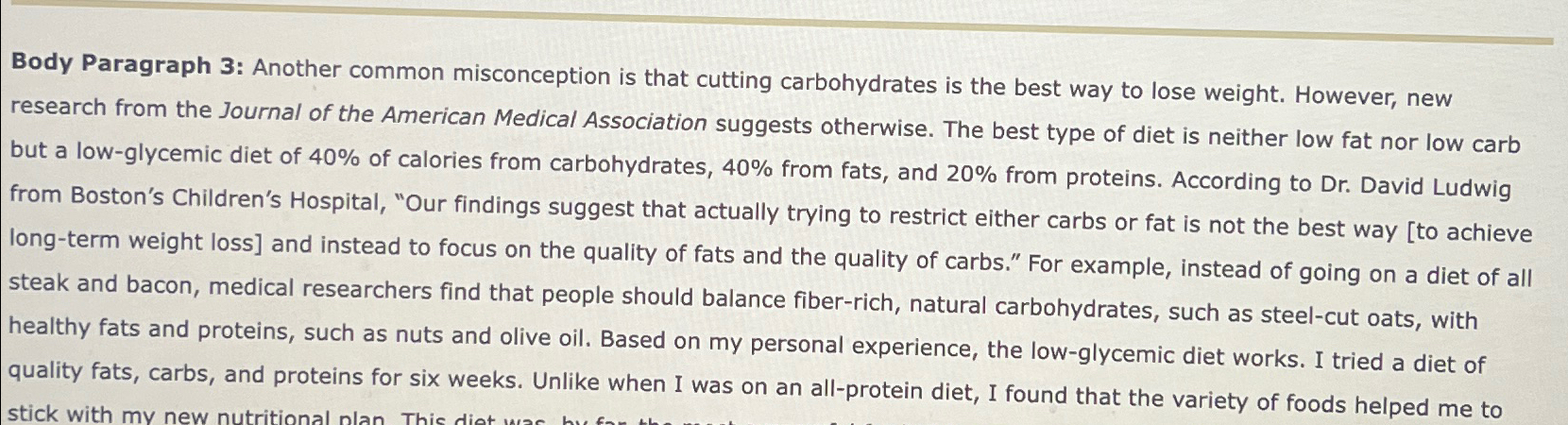 Solved Body Paragraph 3: Another common misconception is | Chegg.com