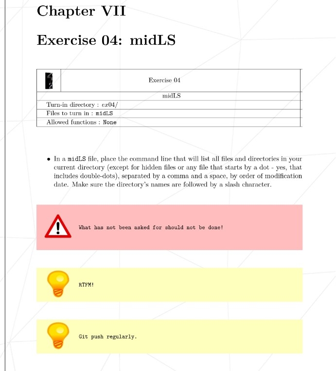 Solved Chapter VIIExercise 04: midLSIn a midLS file, place | Chegg.com