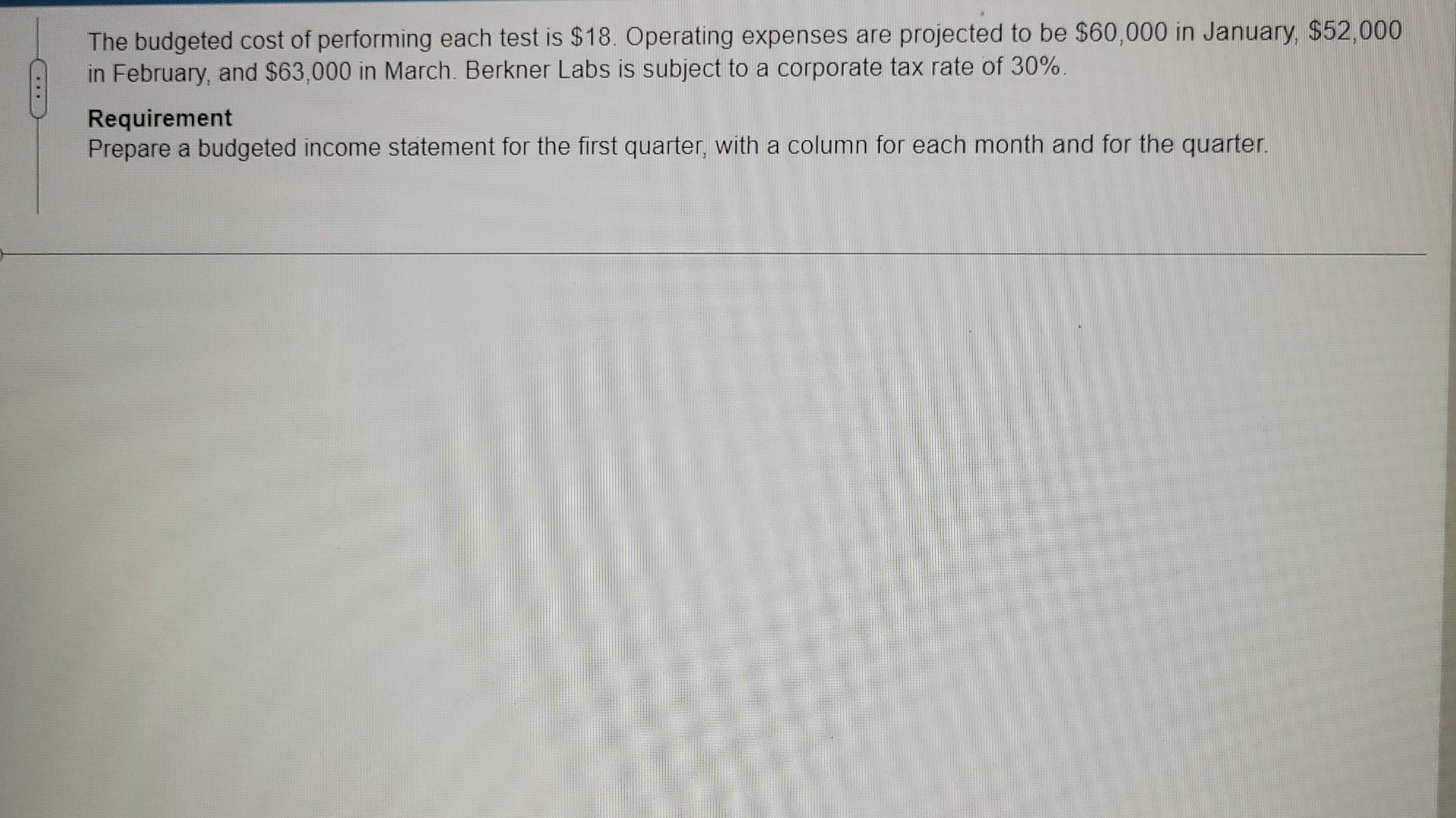 Solved = Berkner Labs performs a specialty lab test for | Chegg.com
