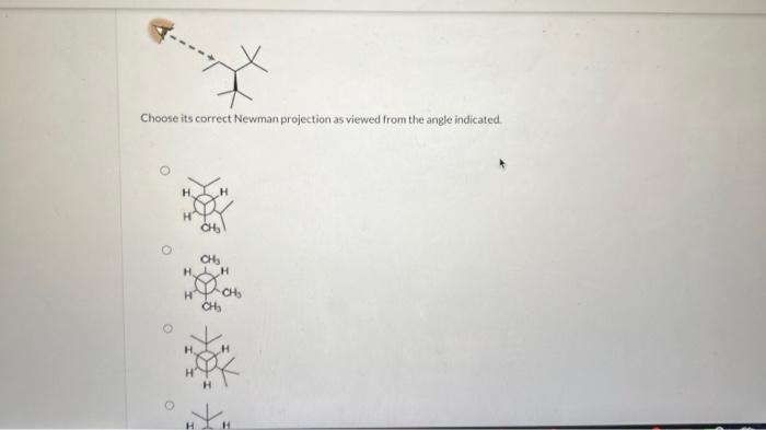 Solved Choose its correct Newman projection as viewed from | Chegg.com