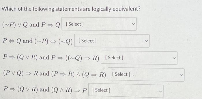 Solved Which of the following statements are logically | Chegg.com